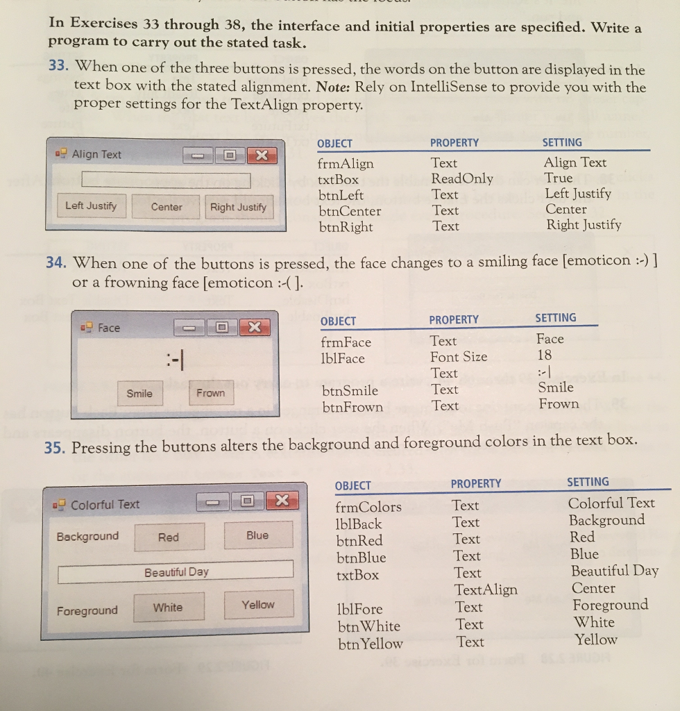 Solved In Exercises 33 through 38, the interface and initial | Chegg.com