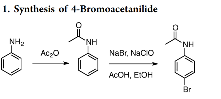 Solved 1. Synthesis of 4-Bromoacetanilide NH2 NH NH Ac20 | Chegg.com