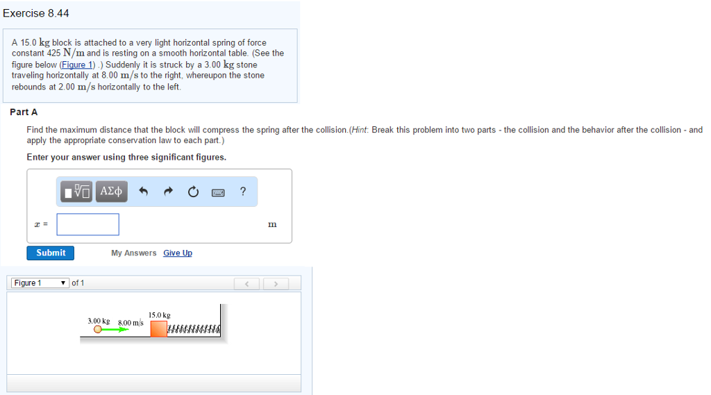 Solved A 15.0 kg block is attached to a very light | Chegg.com