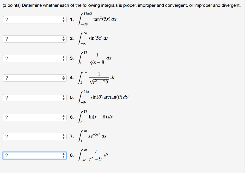Solved (3 points) Determine whether each of the following | Chegg.com Solved (3 points) Determine whether each of the following | Chegg.com