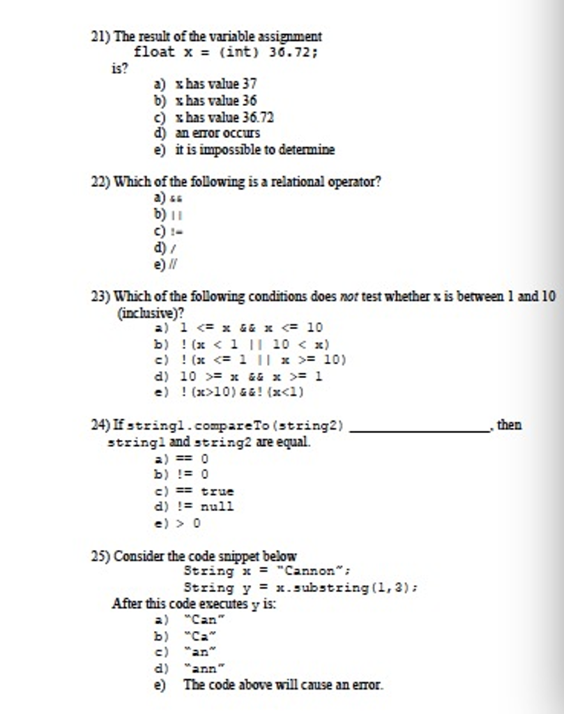 Solved What are answers and brief explaination for below | Chegg.com