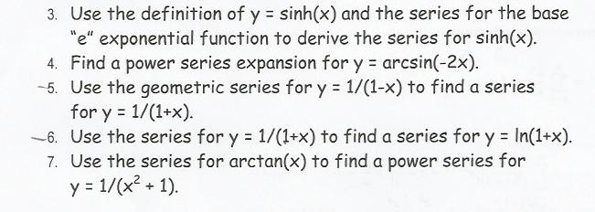 Solved Use the definition of y = sinh(x) and the series for | Chegg.com