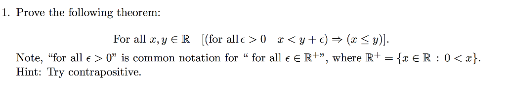 Solved Prove the following theorem: For all x, y elementof R | Chegg.com