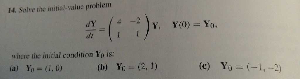 Solved Solve The Initial Value Problem Dydt 4 1 2 1 Y