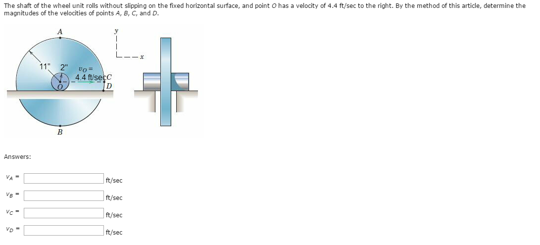 Solved The shaft of the wheel unit rolls without slipping on | Chegg.com