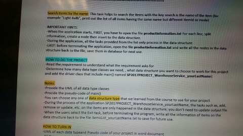 Solved OBJECTIVES: The project will give you the | Chegg.com