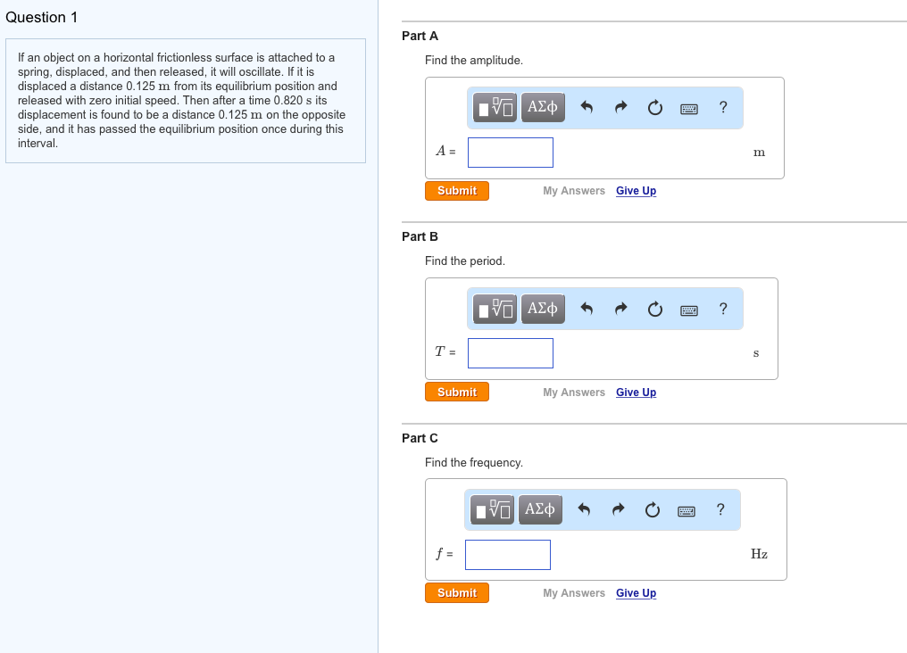 Solved If an object on a horizontal frictionless surface is | Chegg.com