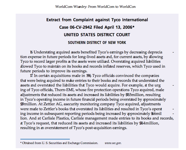 Solved Litigation Release (LR 19657) for Tyco International | Chegg.com