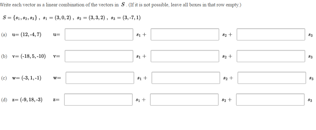 Solved Write each vector as a linear combination of the | Chegg.com