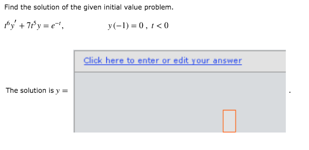 Solved Find the solution of the given initial value problem. | Chegg.com