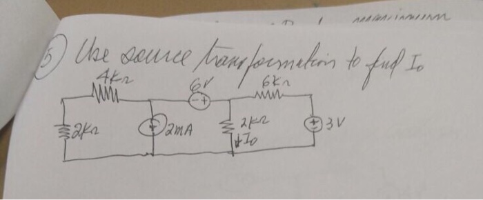 Solved Use source transformation to find I_o | Chegg.com