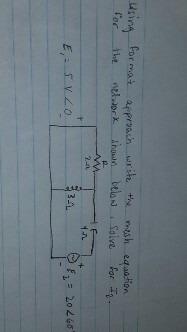 Solved Using format approach write the mesh equation for the | Chegg.com