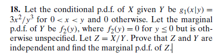 Solved Let the conditional p.d.f. of X given Y be g_1(x|y) = | Chegg.com