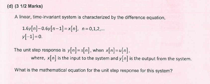 Solved A linear, time-invariant system is characterized by | Chegg.com