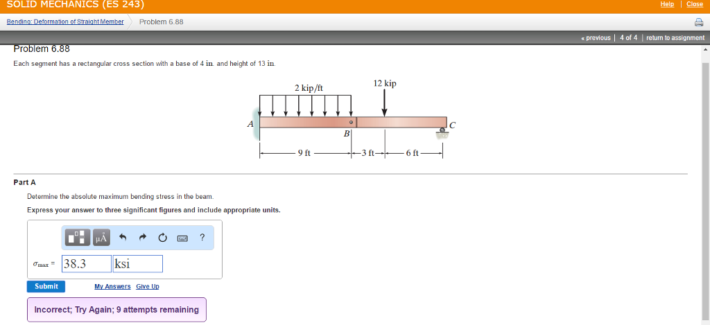 Solved Each segment has a rectangular cross section with a | Chegg.com