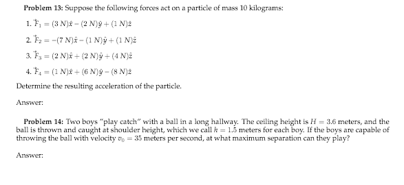 Solved Problem 11: Calculate (a) the maximum height, (b) the | Chegg.com