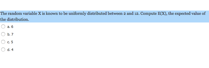 Solved The Random Variable X Is Known To Be Uniformly