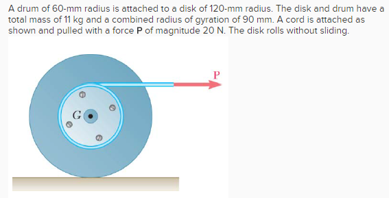 Solved A) Find the angular acceleration of the disk and the | Chegg.com