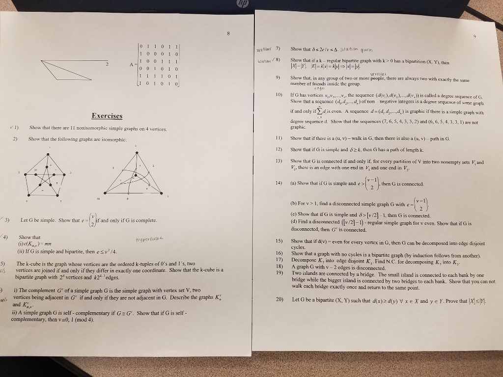 Solved Show that there are 11 nonisomorphic simple graphs on | Chegg.com
