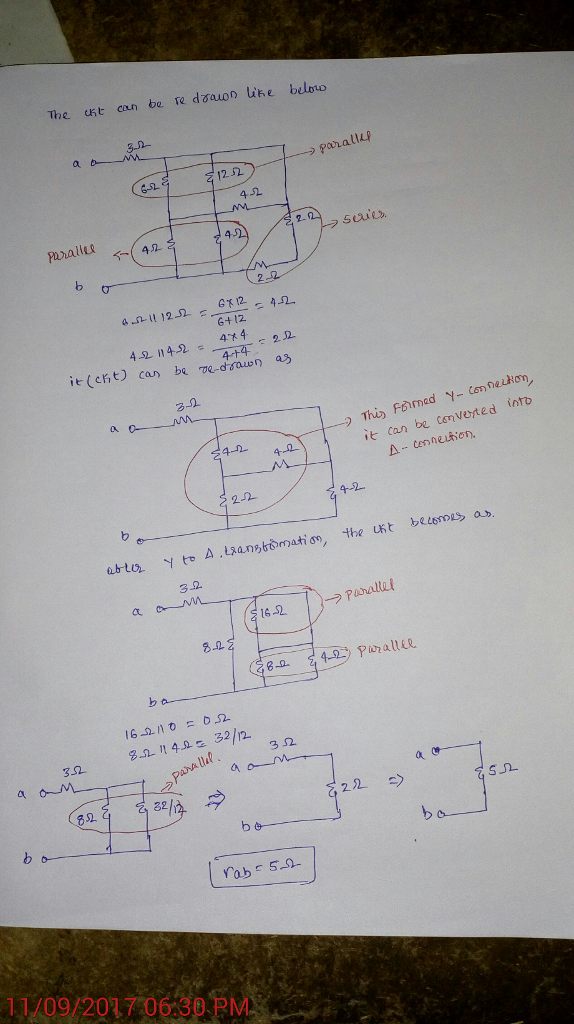 (Solved Homework): Problem 2.56 Find the equivalent resistance between ... (Solved Homework): Problem 2.56 Find the equivalent resistance between ...
