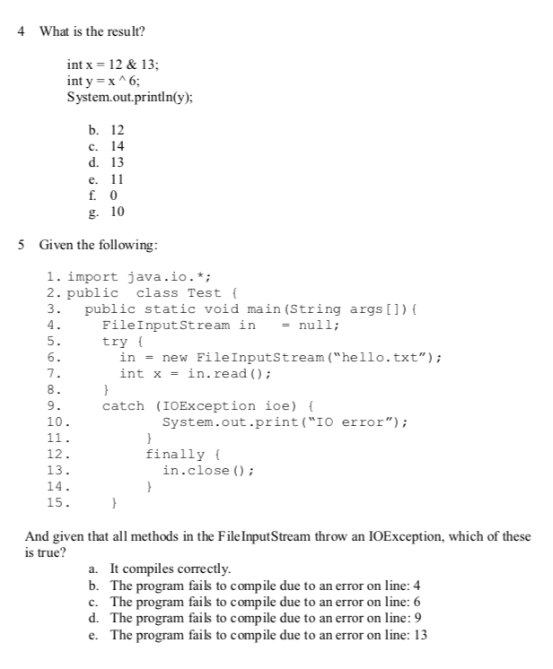 Solved . Which 2 are valid declarations in an interface? a. | Chegg.com