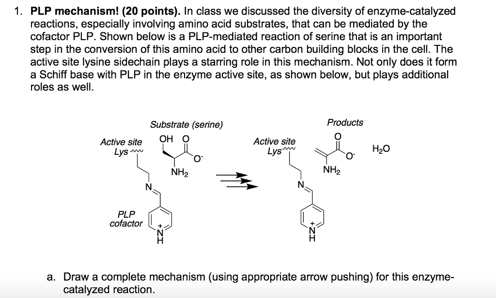 Solved 1. PLP mechanism! (20 points). In class we discussed | Chegg.com