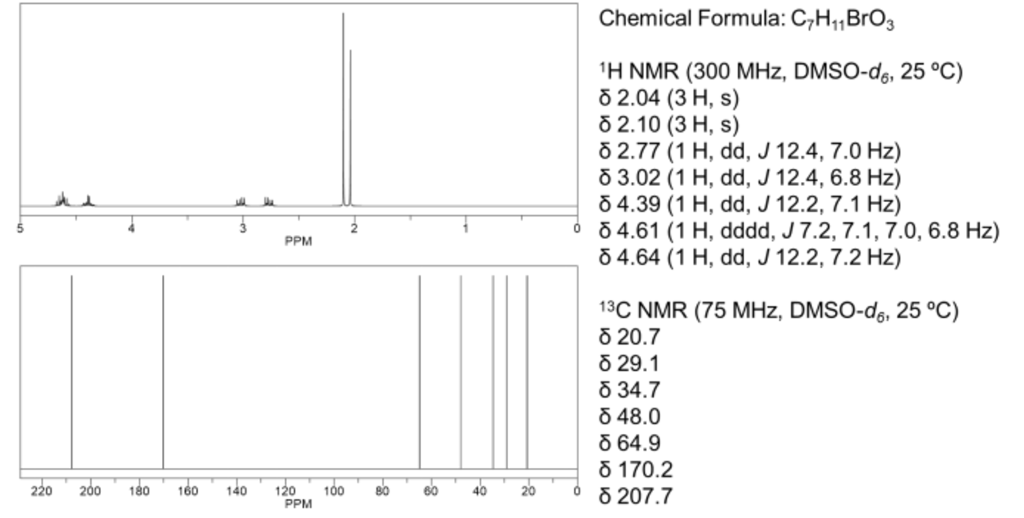 Solved Chemical Formula: C_7H_11 BrO_3 ^1H NMR (300 MHz, | Chegg.com