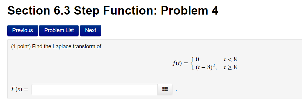 Solved Section 6 3 Step Function Problem 4 Previous Problem