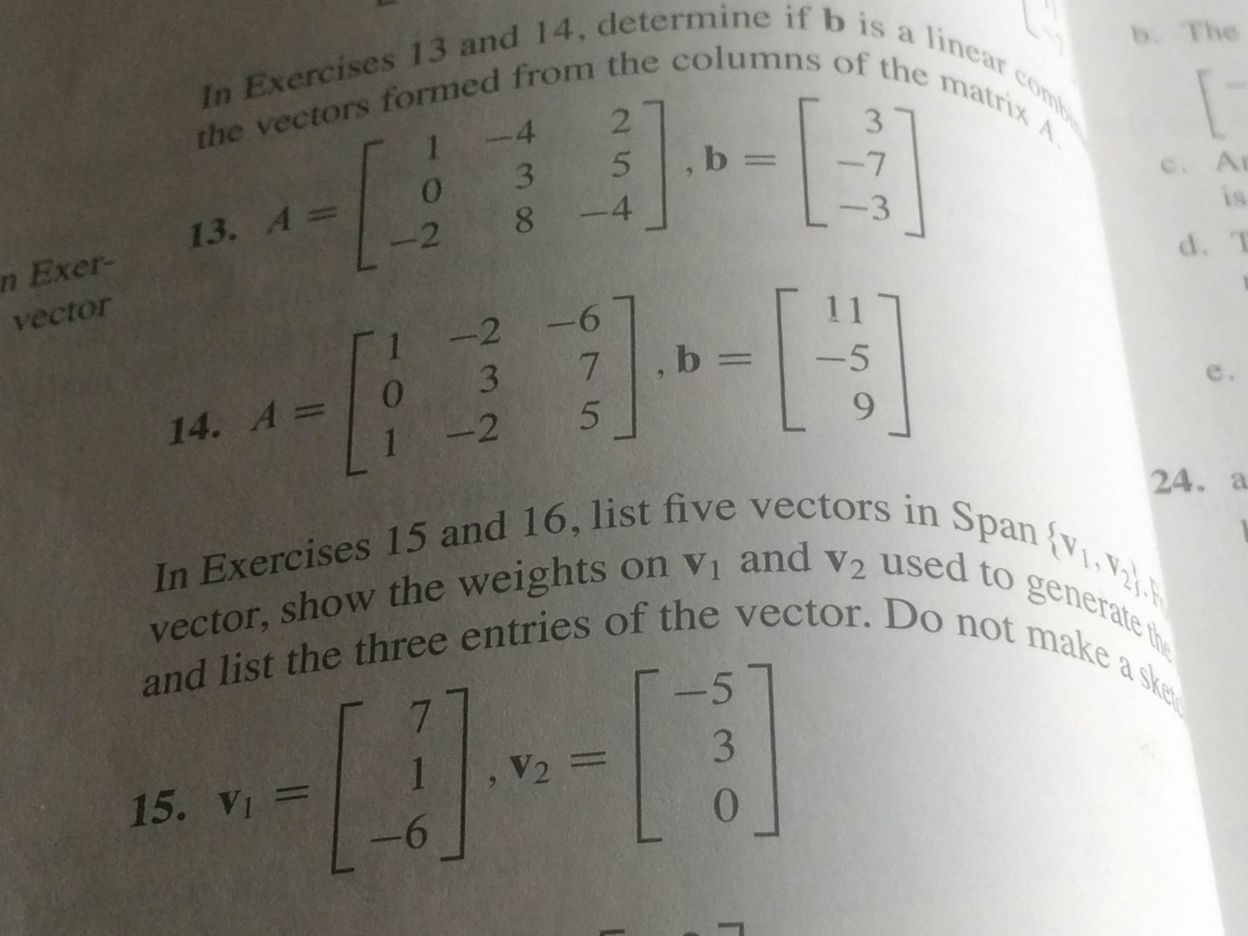 Solved In Exercises 13 And 14 Determine If B Is A Linear