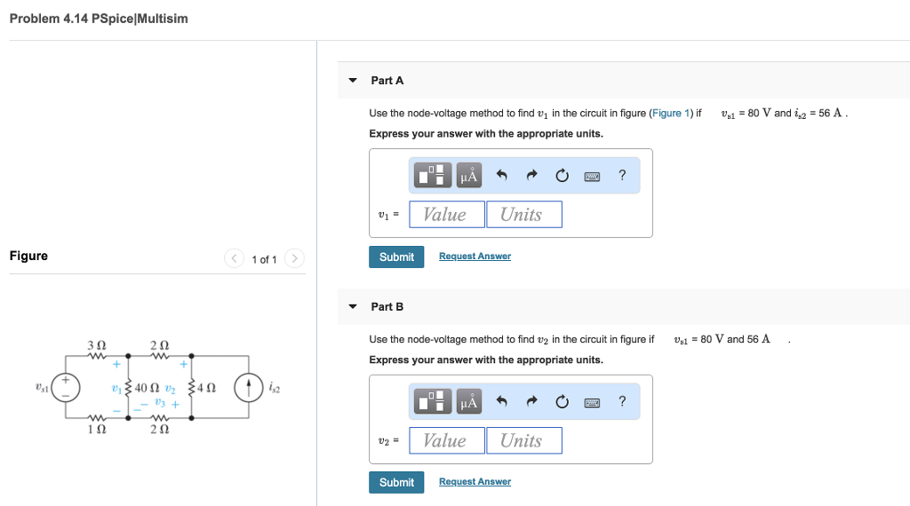 Solved Problem 4.14 PSpice|Multisim Part A Use the | Chegg.com