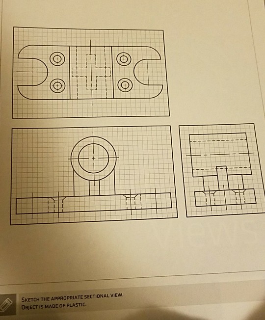 Solved SKETCH THE APPROPRIATE SECTIONAL VIEW. ALSO ADD | Chegg.com