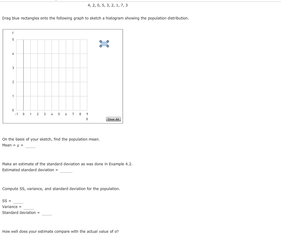 Solved 4, 2, 0, 5,3,2, 1,7,3 Drag blue rectangles onto the | Chegg.com
