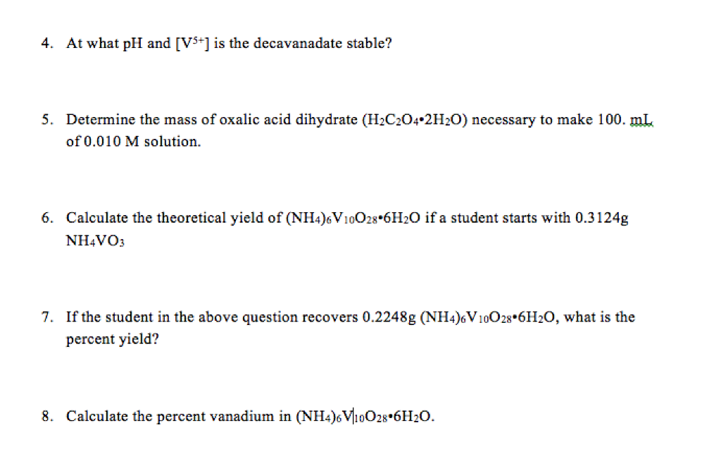 Solved 1. Define a polyoxometallate (POM) 2. What causes the | Chegg.com
