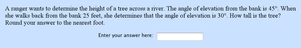 Solved A ranger wants to determine the height of a tree | Chegg.com