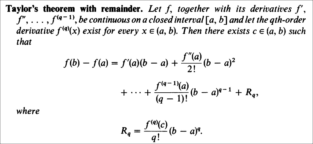 Solved 2. what a "Taylor series with remainder" for f : R → | Chegg.com
