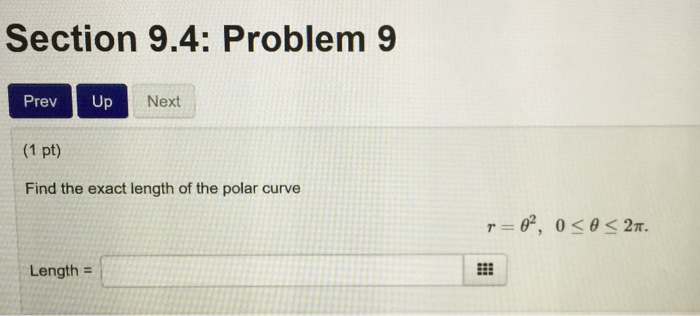 Solved Find the exact length of the polar curve r = theta | Chegg.com