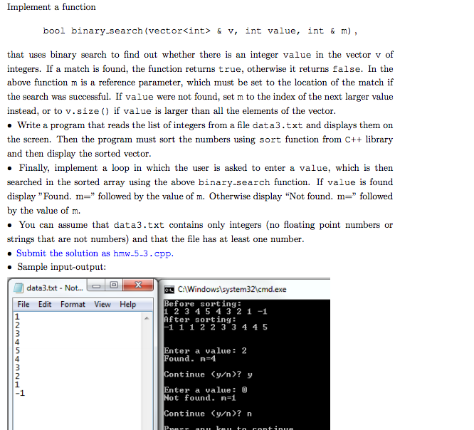 Solved Consider A Binary Search Function If No Match Is