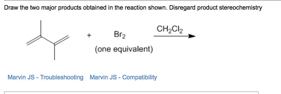 Solved Draw the two major products obtained in the reaction | Chegg.com