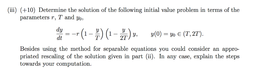 Solved Determine the solution of the following initial value | Chegg.com