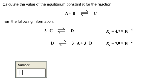 Solved Calculate the value of the equilibrium constant K for | Chegg.com