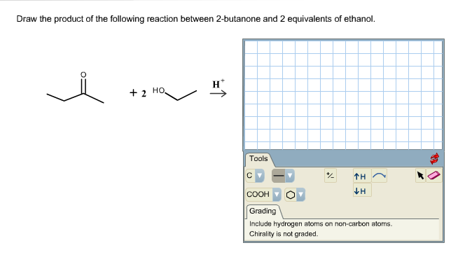 Solved Draw the product of the following reaction between | Chegg.com