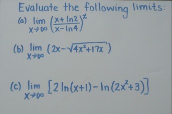 Solved Evaluate the following limits: lim_x rightarrow | Chegg.com