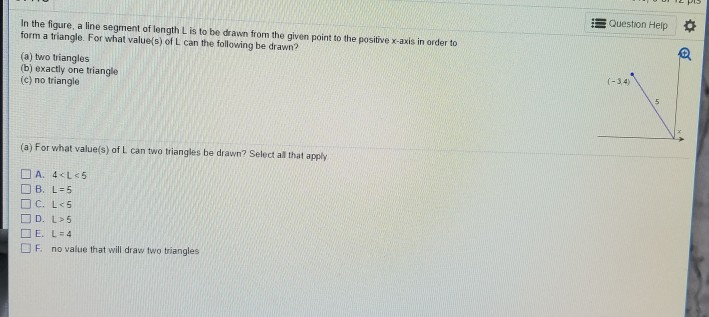 Solved Question Help * In the figure, a line segment of | Chegg.com