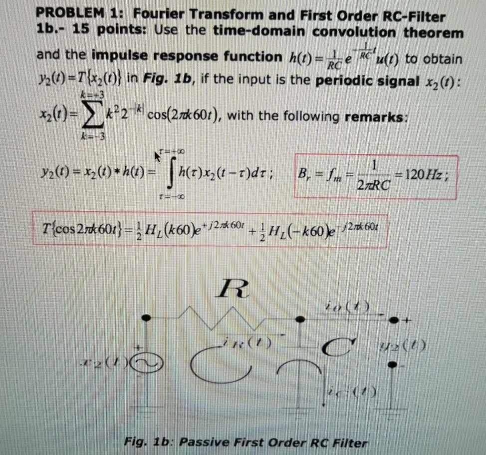 Solved PROBLEM 1: Transfer Function and Frequency Response | Chegg.com