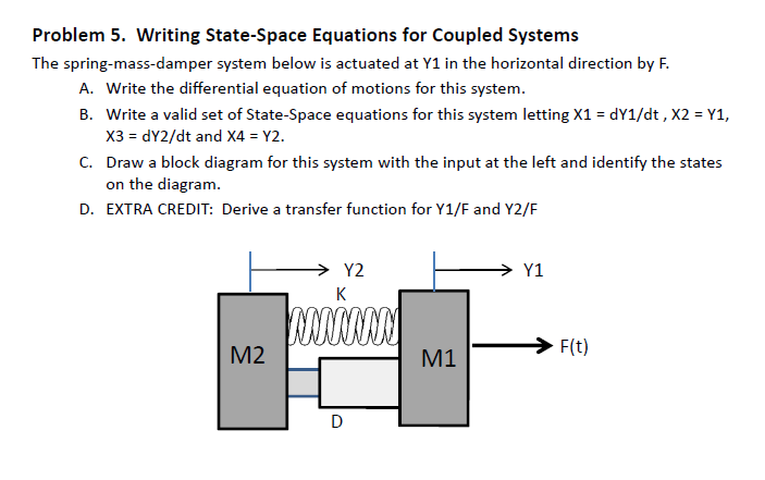 Solved Writing State-Space Equations for Coupled Systems | Chegg.com