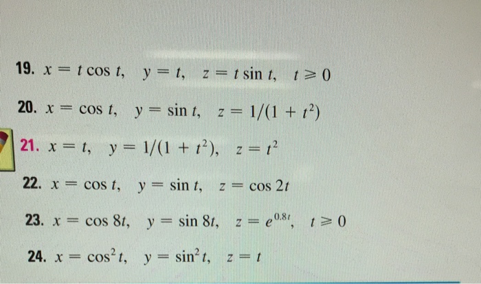 Solved 19-24 Match the parametric equations with the graphs | Chegg.com