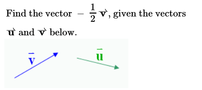 Solved Find the vector - V, given the vectors u and v below | Chegg.com