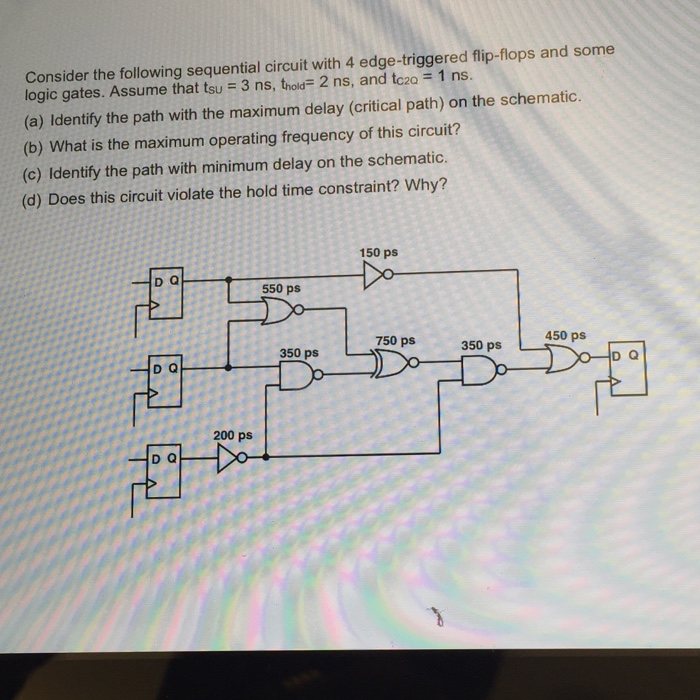 Consider the following sequential circuit with 4 | Chegg.com