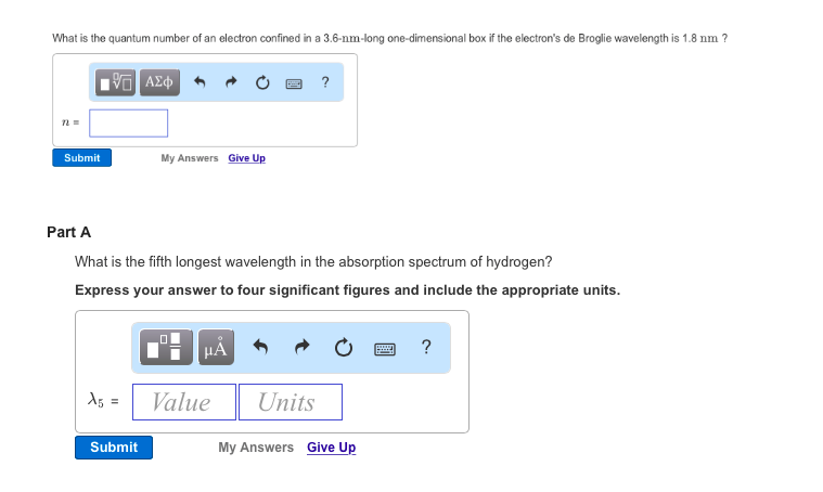 Solved What Is The Quantum Number Of An Electron Confined In
