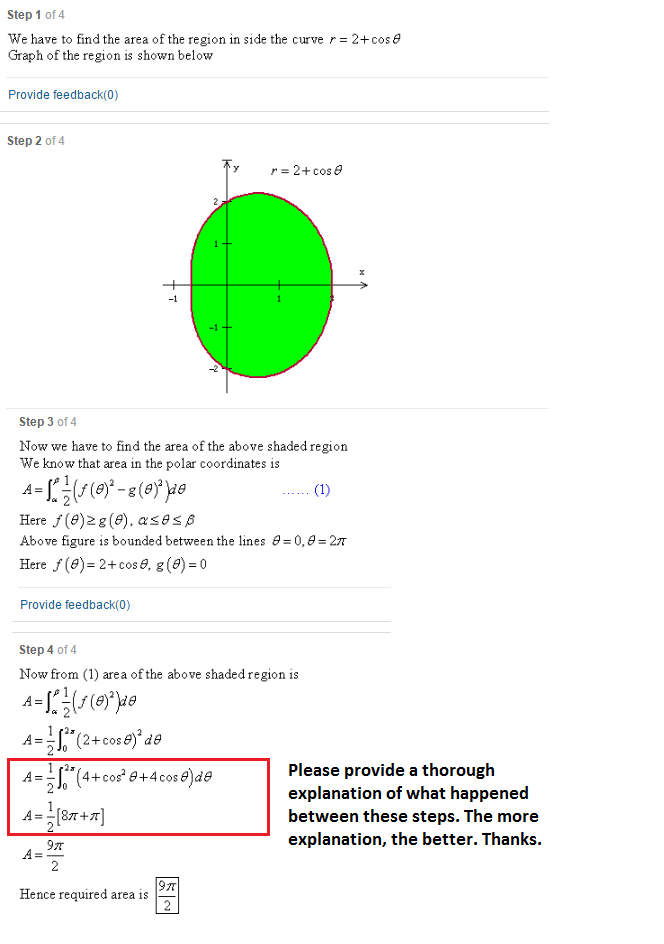 Solved We have to find the area of the region in side the | Chegg.com